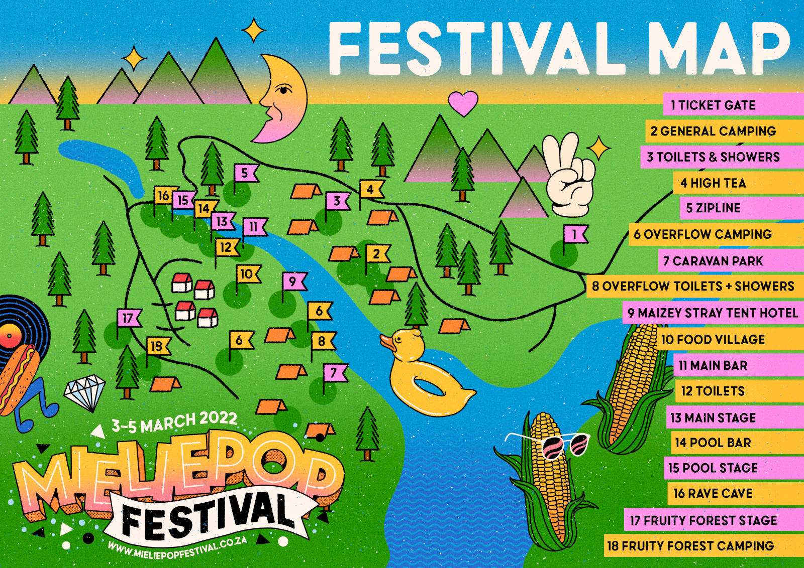 Map - Mieliepop Music Festival